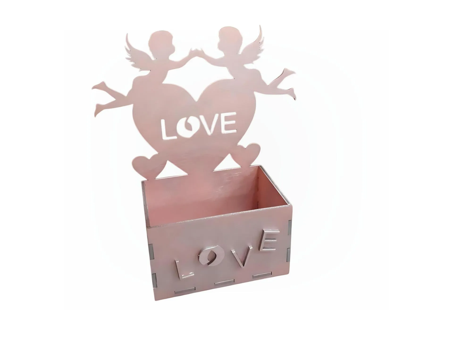 Laser Cut Box with Angels Love Heart SVG File | Free Files - Atomm