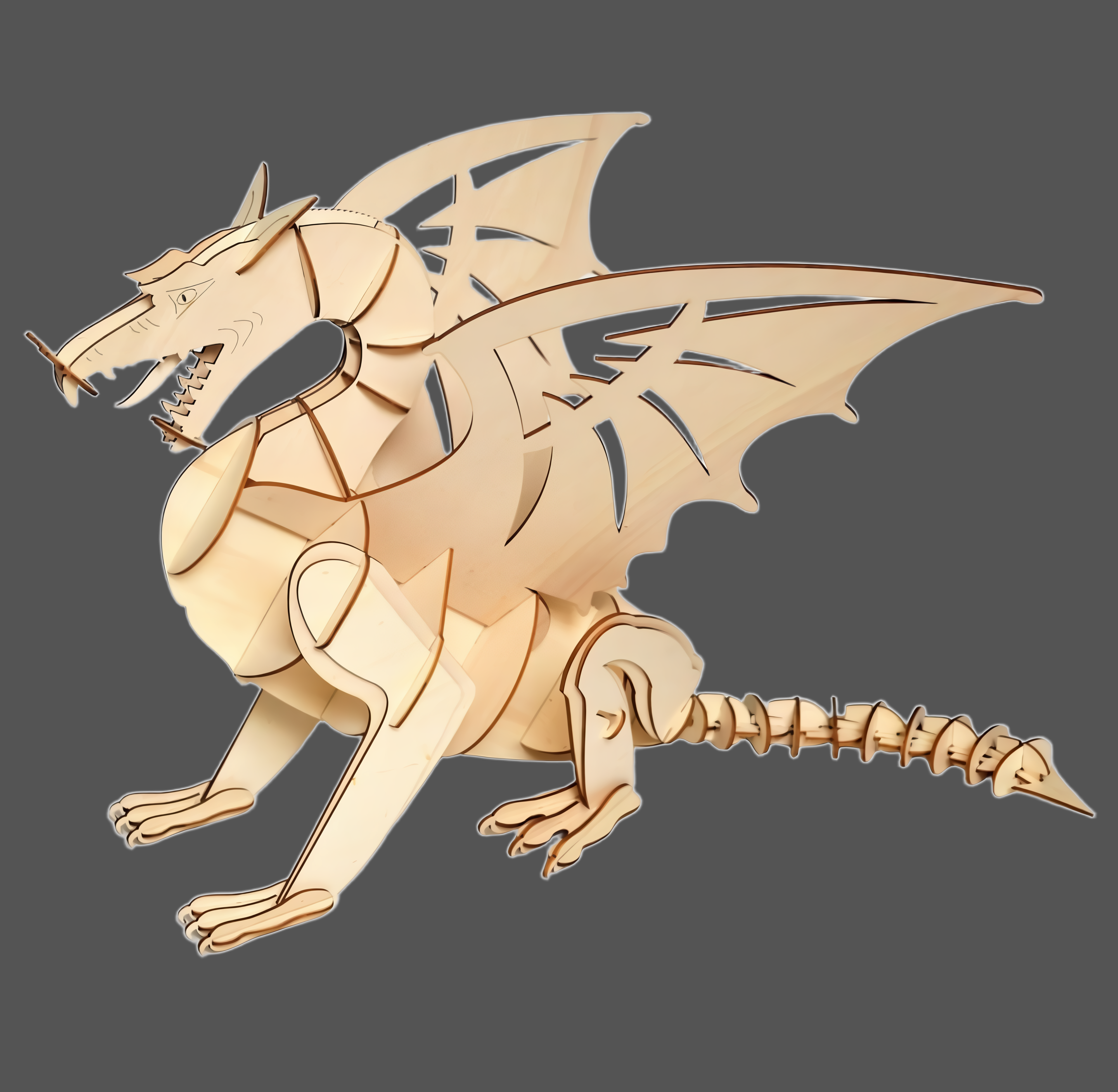 Laser cut and engrave | Laser Cut Dragon With Moving Tail Free Vector ...
