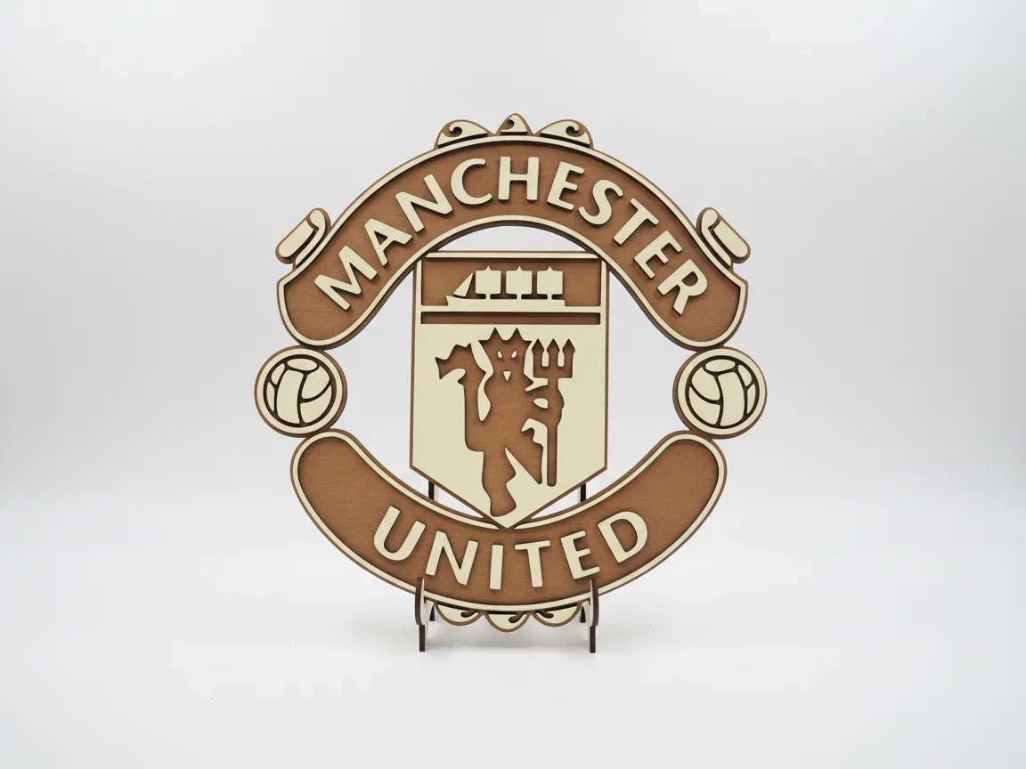 Laser Cut Manchester United Football Club Logo Wooden Sign | Free Files ...