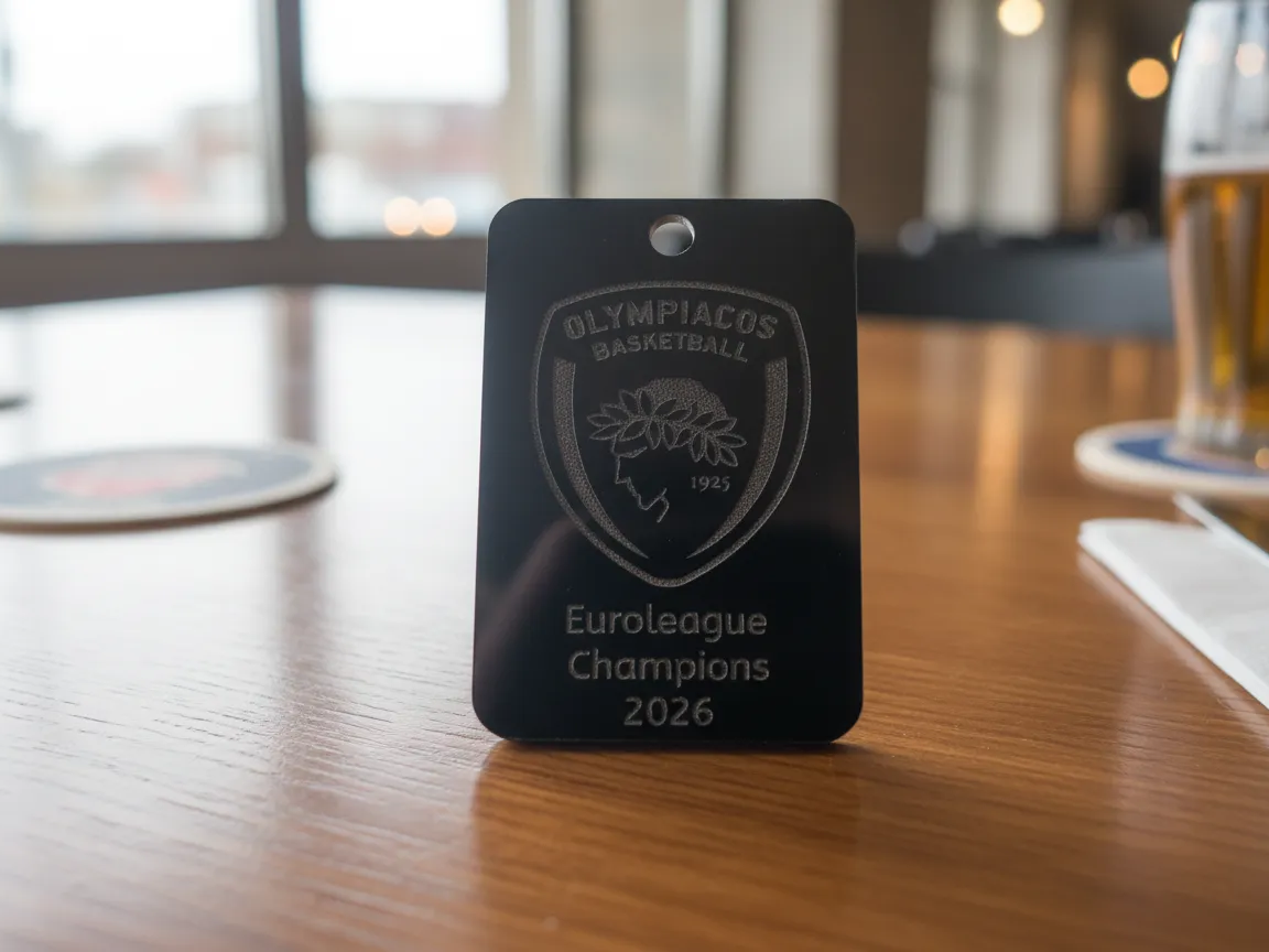 Olympiacos Basketball Euroleague Champions 2026 Commemorative Keychain ...