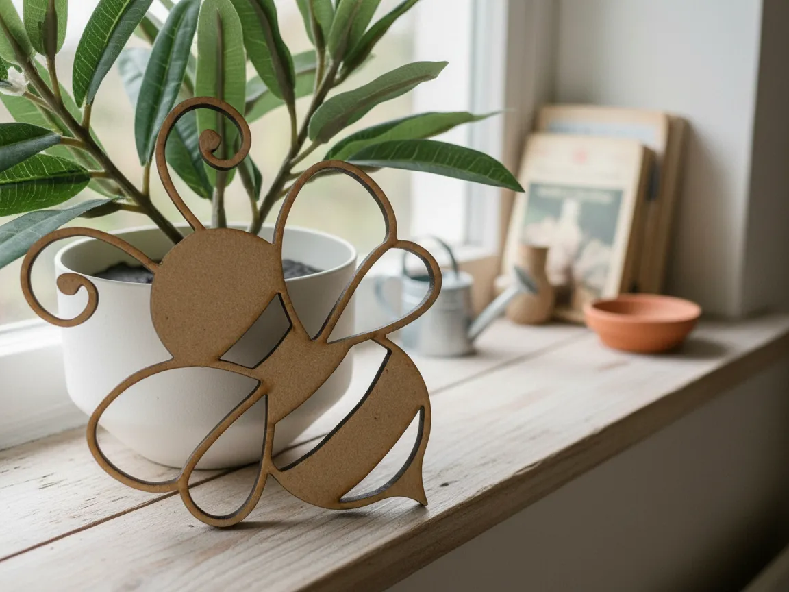 Figura de madera con silueta de abeja para estantería | Free Files - Atomm