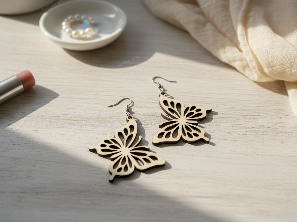 Butterfly silhouette drop earrings | Free Files - Atomm