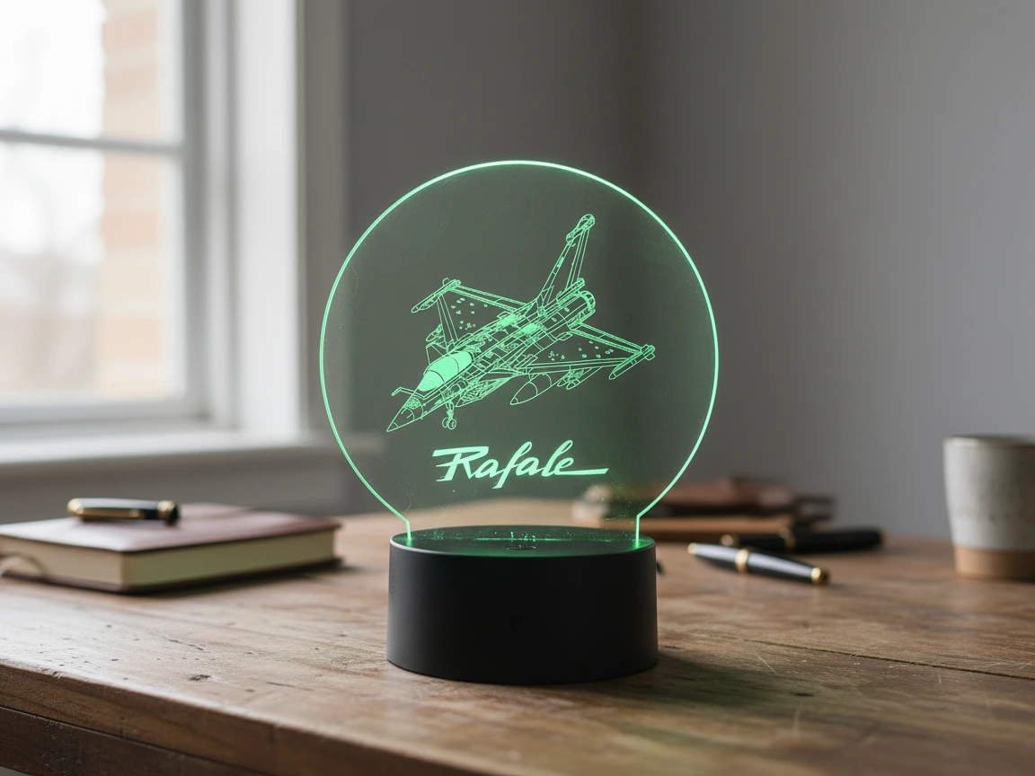 Laser Engraved Dassault Rafale Fighter Jet LED Night Lamp | Free Files ...
