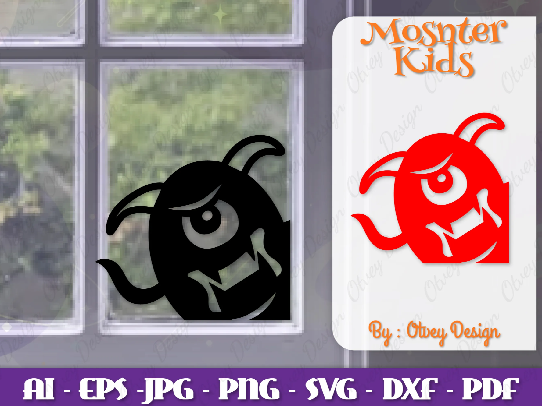 Halloween Window Cling Decor Lasercut | Ready to Use Files - Atomm