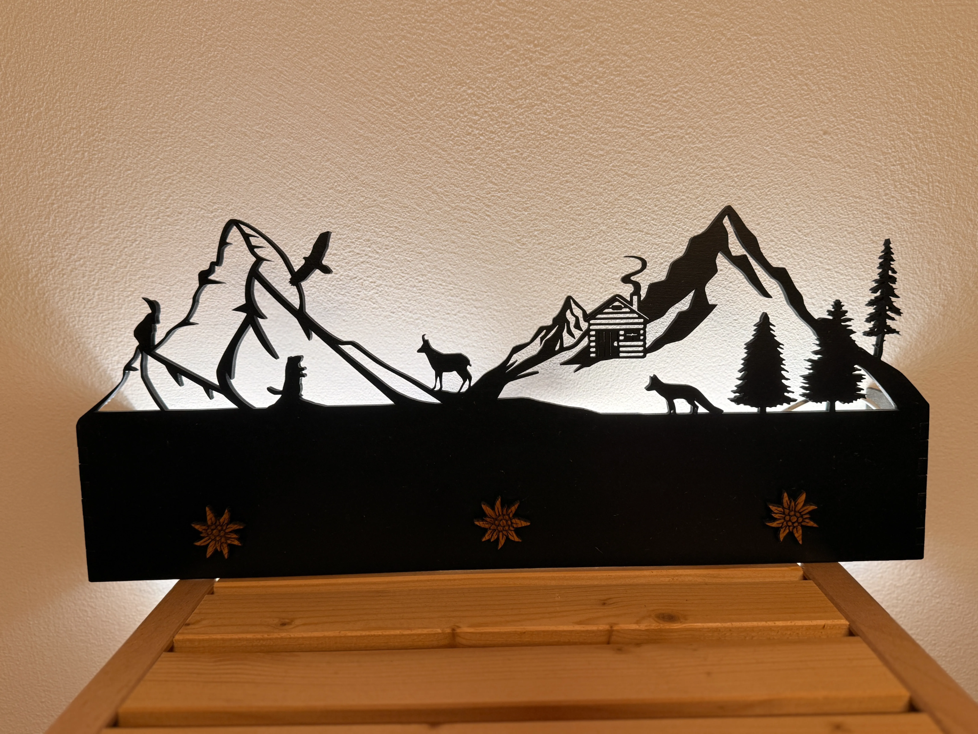 Laser Cut Mountain Landscape. to make a lamp | Free Files - Atomm