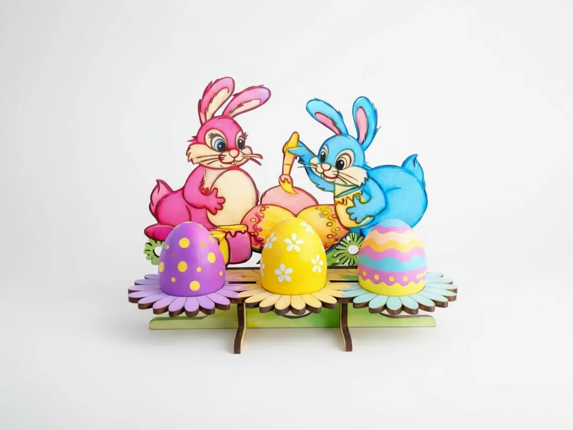 Easter Bunny Egg Holder 4mm SVG | Laser Cut Egg Stand | Easter Egg ...