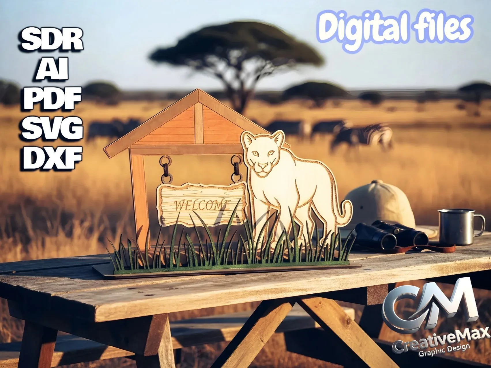 Animal Welcome Sign & Decorative Stand | Ready to Use Files - Atomm