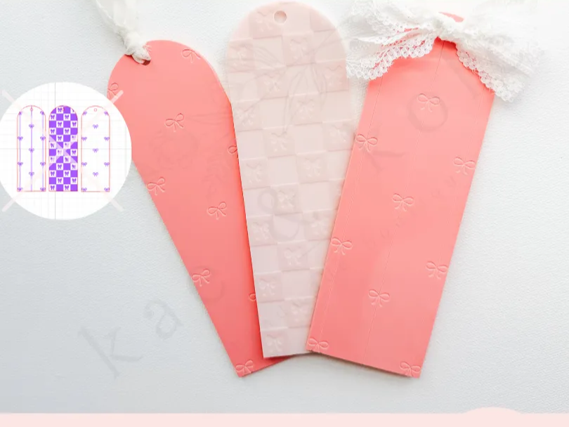 Dainty Bow Bookmark Set SVG – Laser-Engraved Acrylic for Reading ...