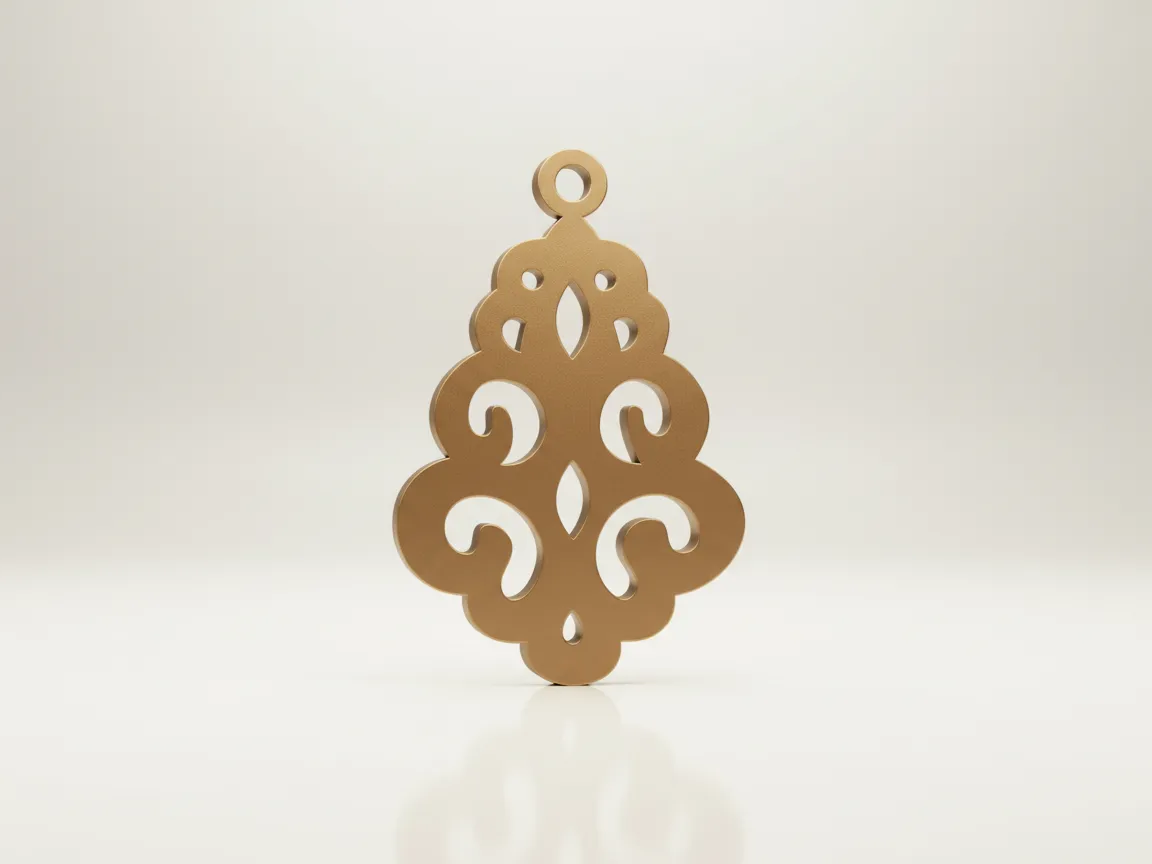 Laser Cut Decorative Baroque Floral Earrings | Free Files - Atomm