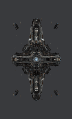 Glass Cube with Intricate Sci-Fi Space Station Interior | Free Files ...