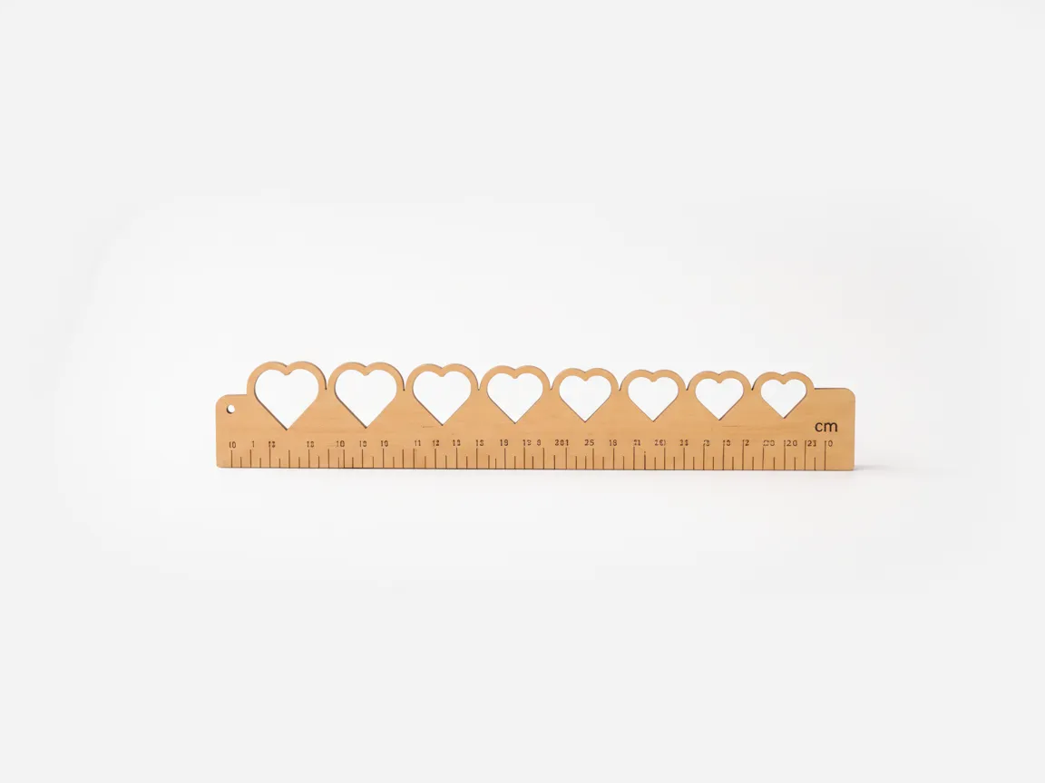 Heart Ruler SVG | Laser Cut Ruler 30cm | Wooden Measuring Tool | Free ...