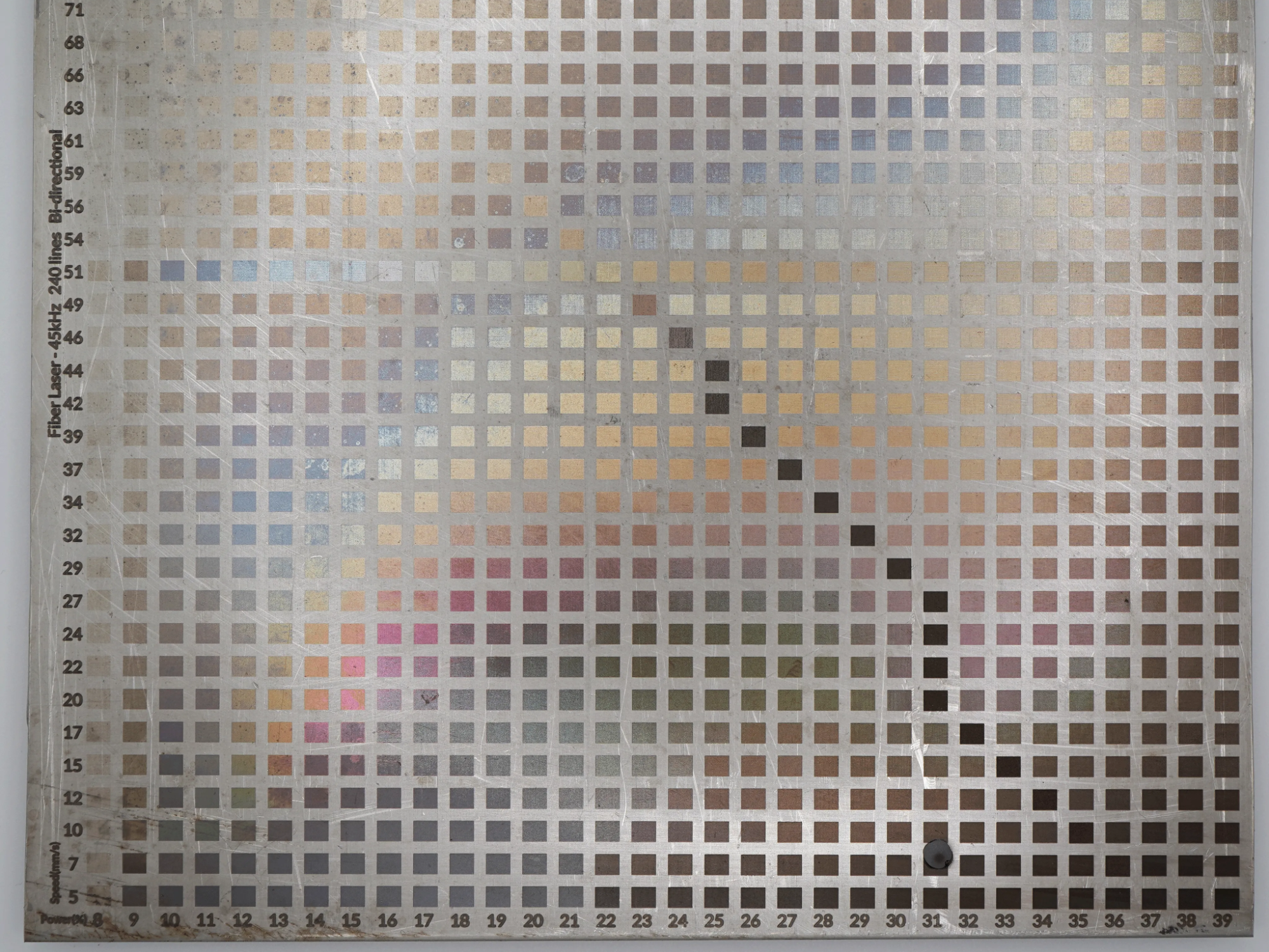 Extra Large Color Stainless Steel testing - Fiber Laser Color Test ...