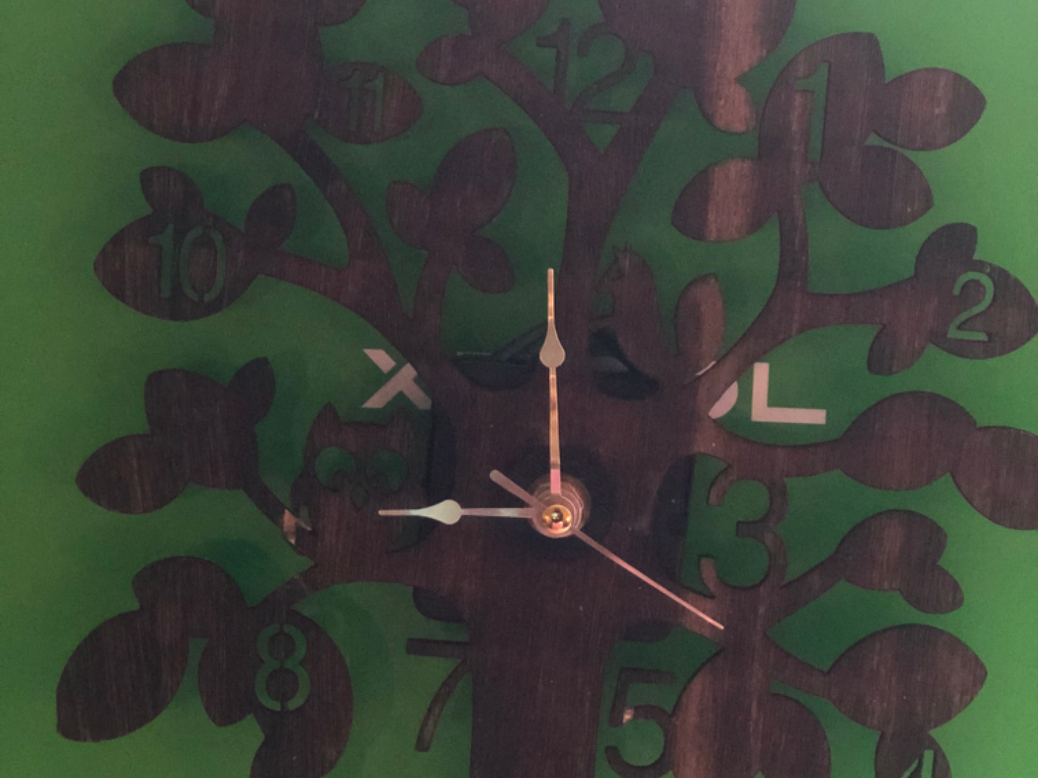 Laser Cut Wooden Tree Wall Clock with Leaf Numbers | Free Files - Atomm