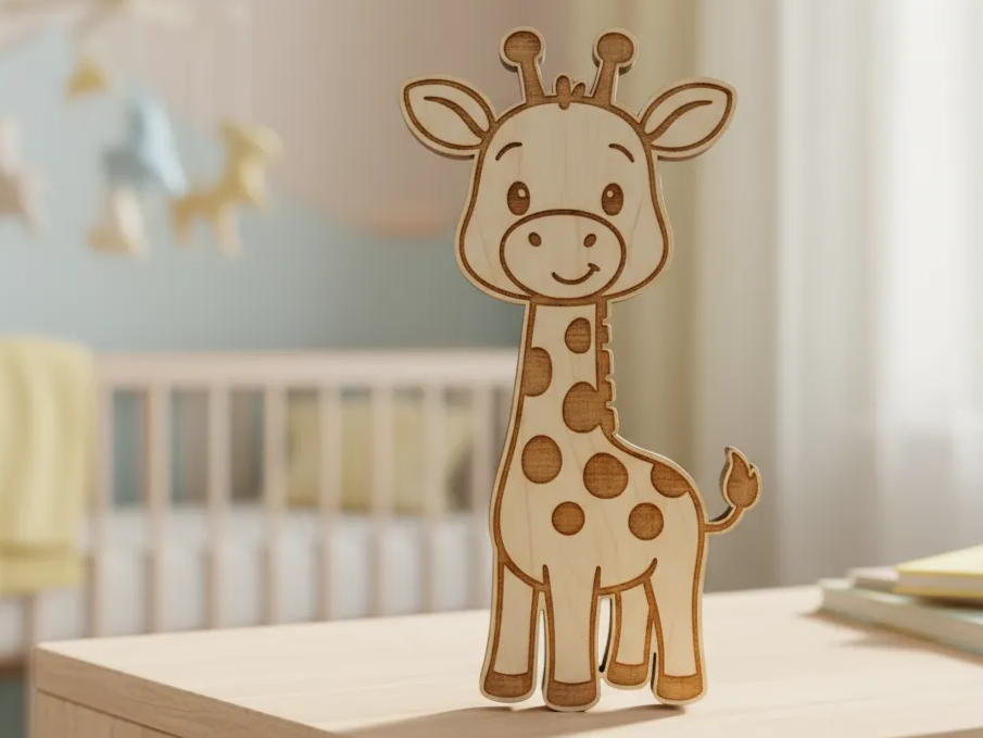 Laser cut and engrave | Cute Giraffe - Nursery Decor | Ready to Use ...
