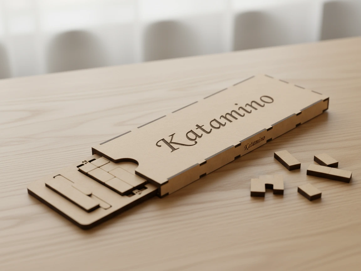 Laser Cut Wooden Katamino Puzzle Game with Storage Box | Free Files - Atomm