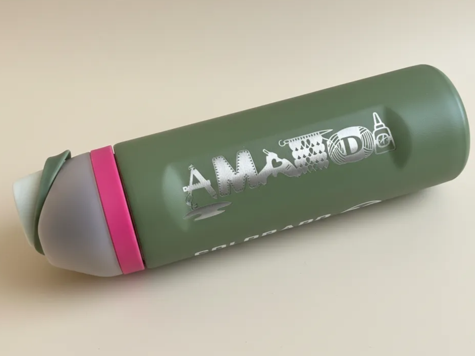 Laser Engraved water bottle for a crafter - Hey Amanda! | Ready to Use ...