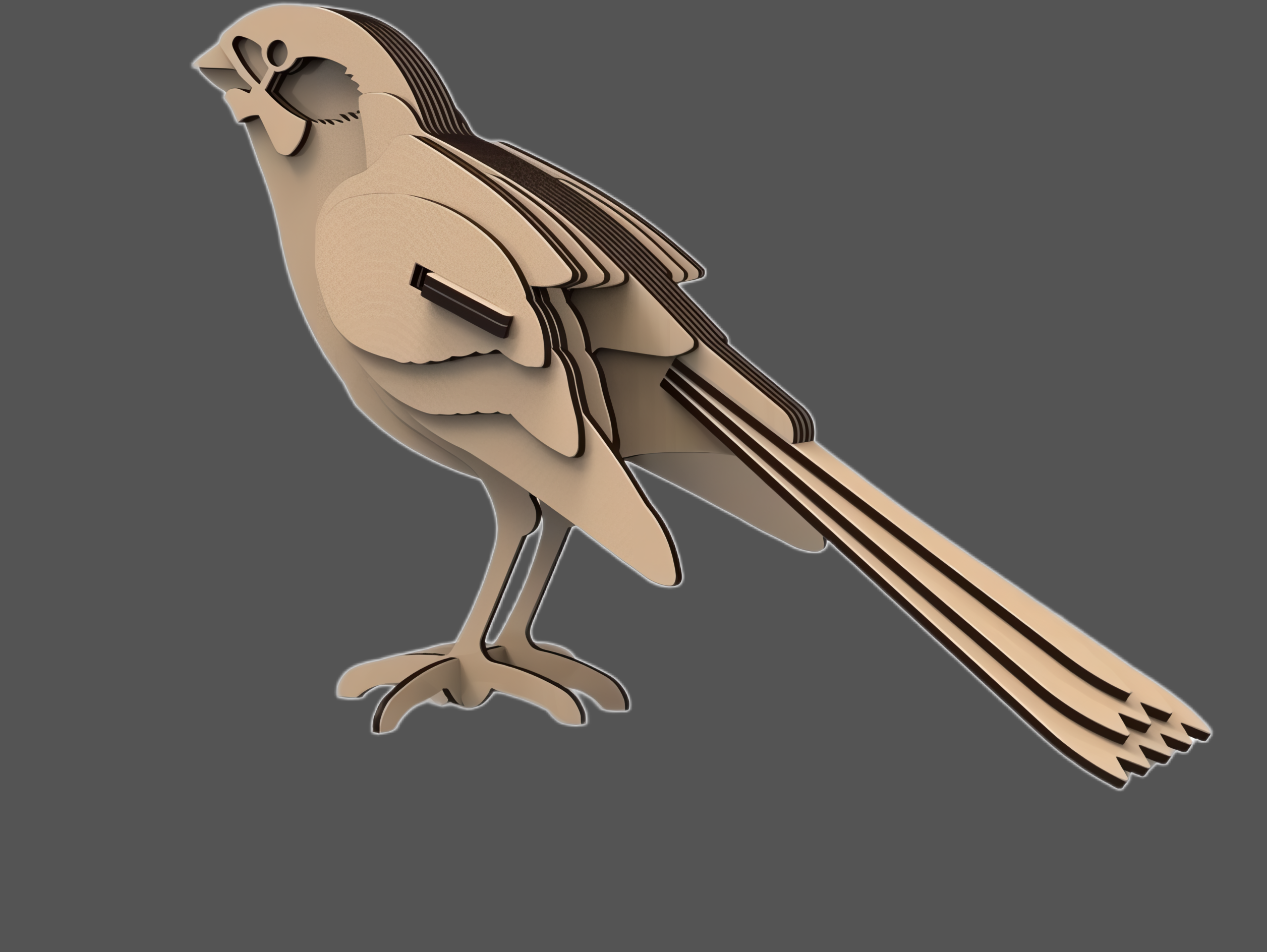 Sparrow 3D Puzzle Free Vector | Free Files - Atomm