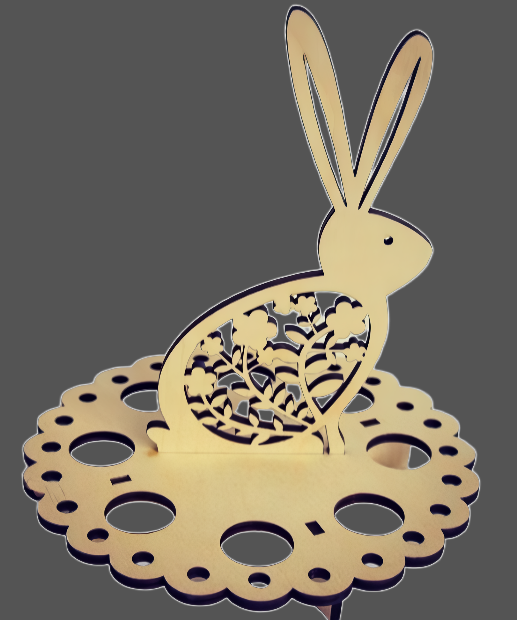 Laser Cut Easter Egg Bunny Holder Free Vector | Free Files - Atomm