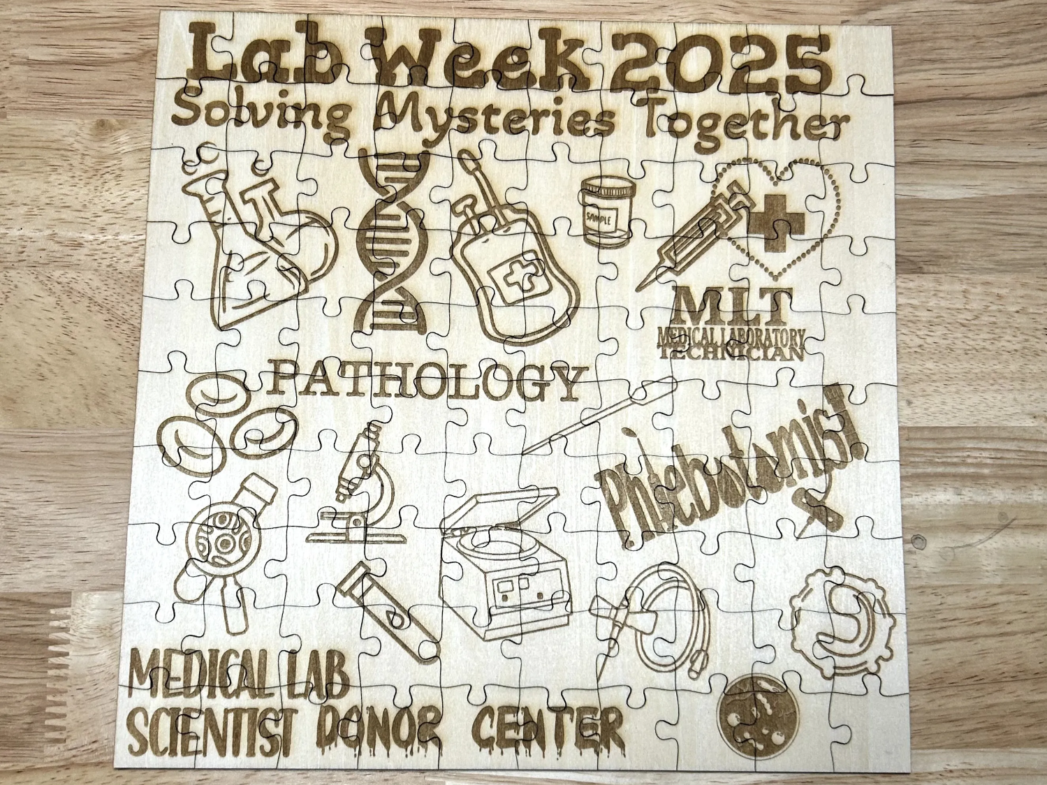 Laser cut and engrave | Laser Cut Wooden Lab Week 2025 Puzzle Medical ...