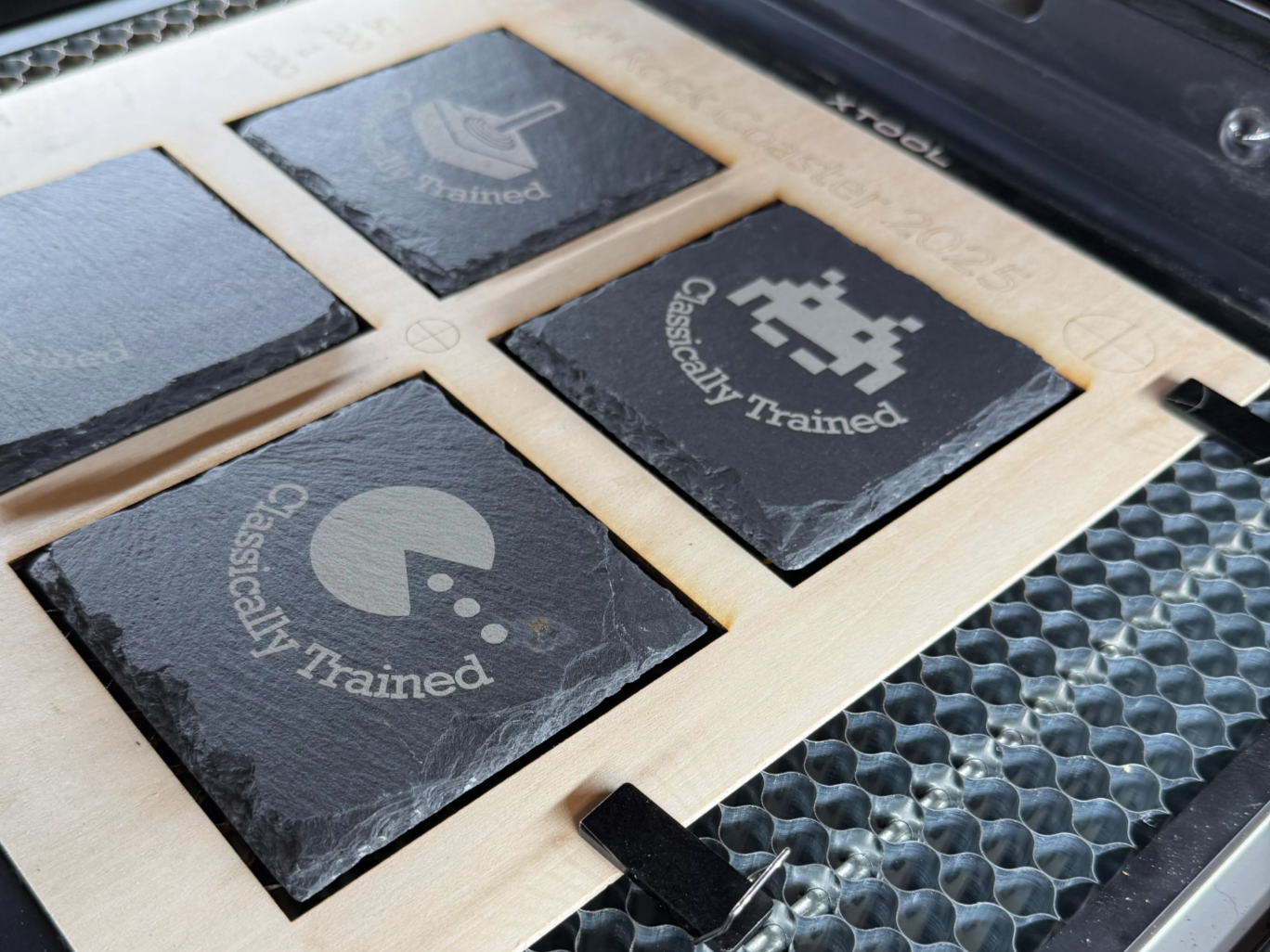 Classic Video Game Designs Laser Engraved Coasters | Free Files - Atomm