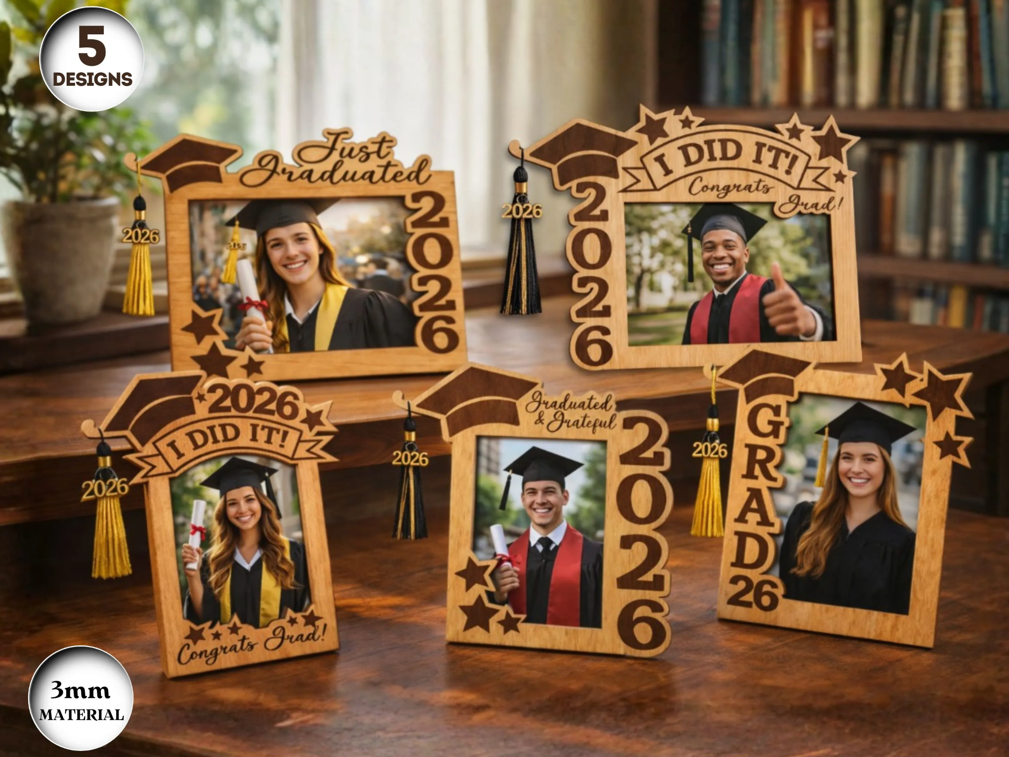 Graduation Photo Frames Bundle | Ready to Use Files - Atomm