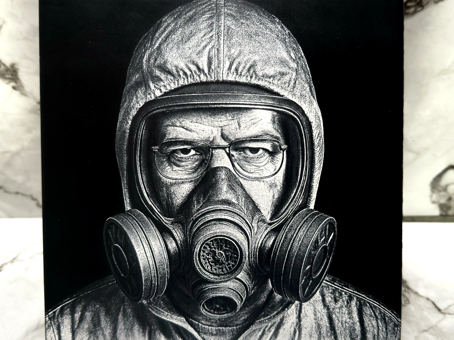 Black and Silver walter white from breaking bad Portrait Wall Art ...