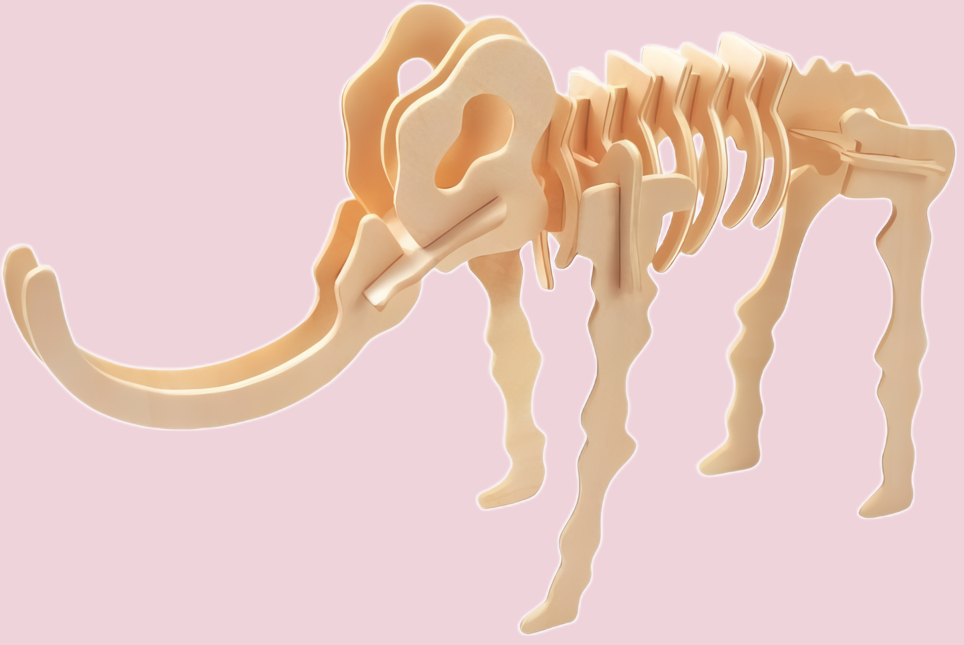 Mamouth 3D Puzzle DXF File | Free Files - Atomm
