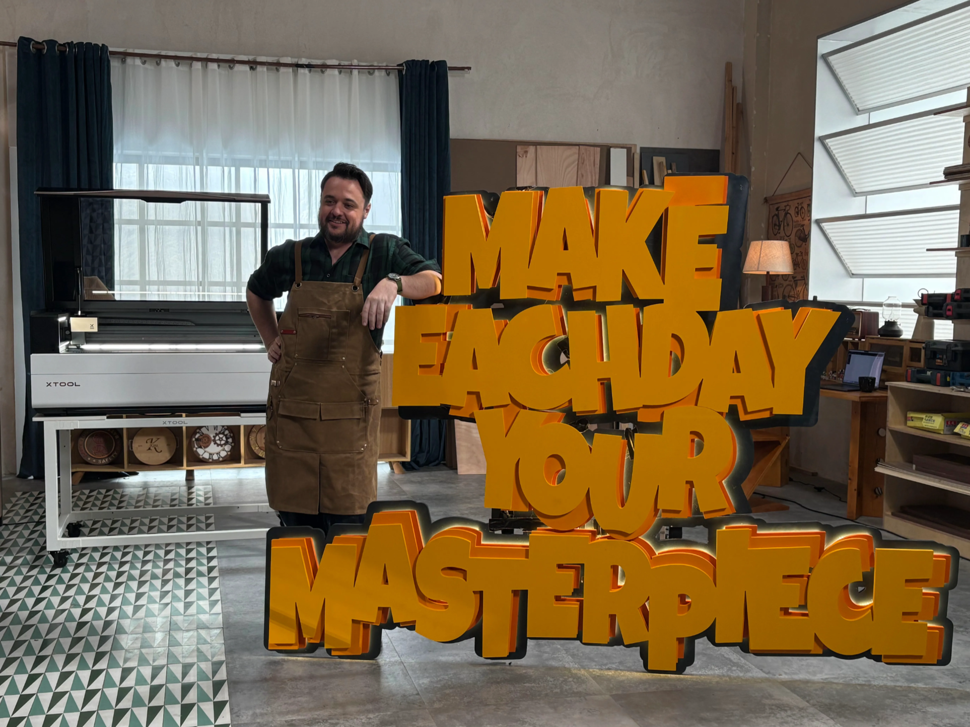 Laser Cut Wooden Sign - Make Each Day Your Masterpiece | Free Files - Atomm