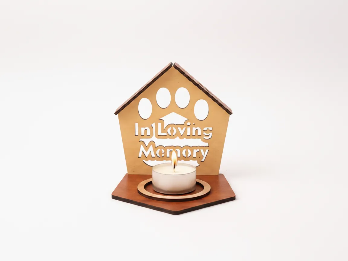Memorial Candle Holder SVG | In Loving Memory SVG | Pet Memorial Laser ...