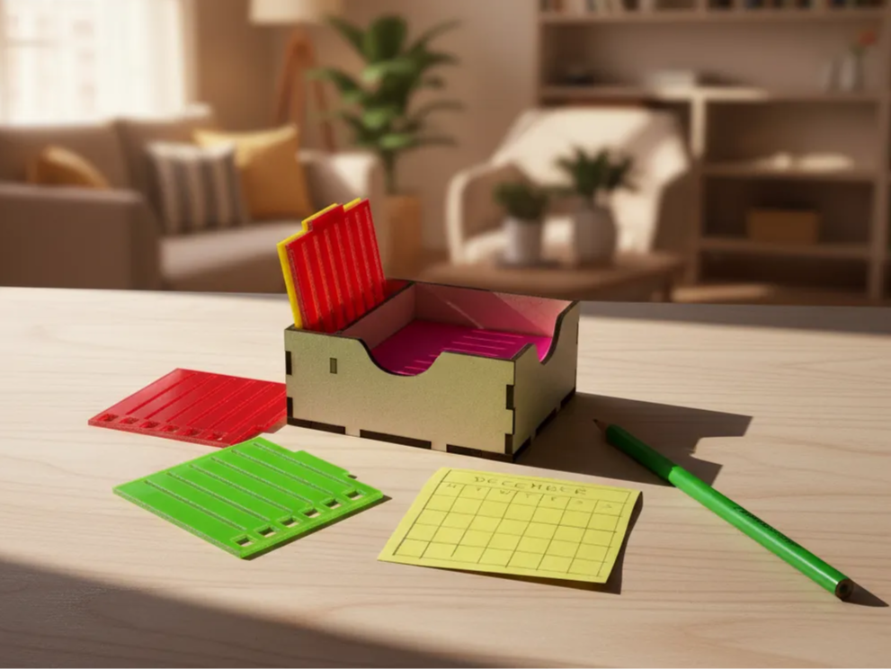PostIt Holder with Calendar and To-do-list grids/stencil | Free Files ...