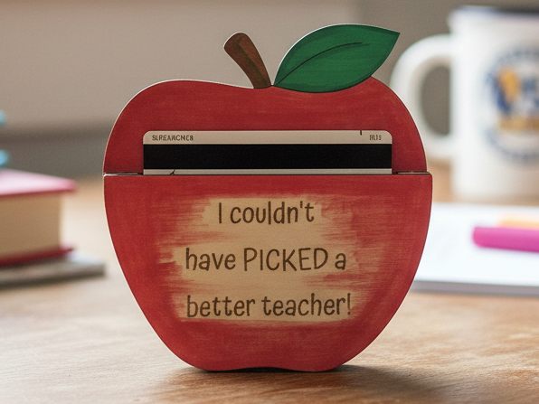 Apple Teacher Appreciation Gift Card Holder | Ready to Use Files - Atomm