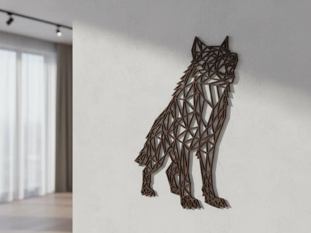 Werewolf Wall Art SVG | Laser Cut File | Geometric Low-Poly Mythical ...