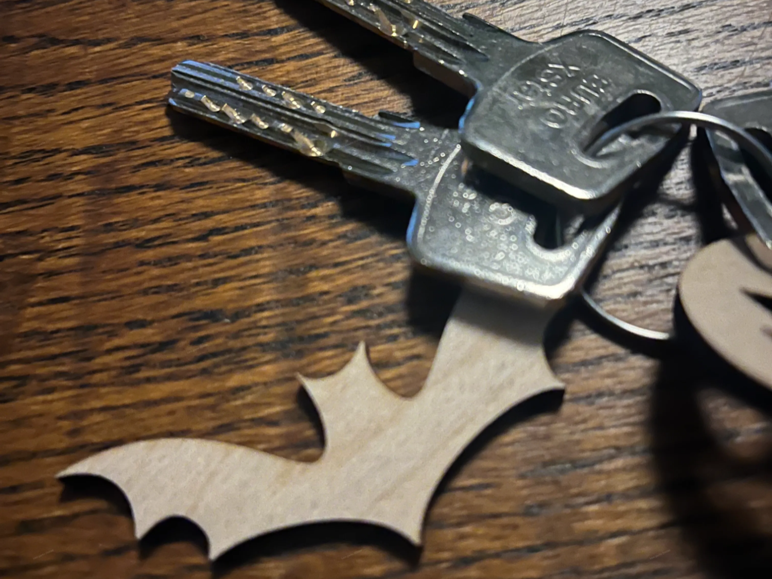 Laser cut and engrave | Halloween Wooden Keychain – Bat Design | Free ...