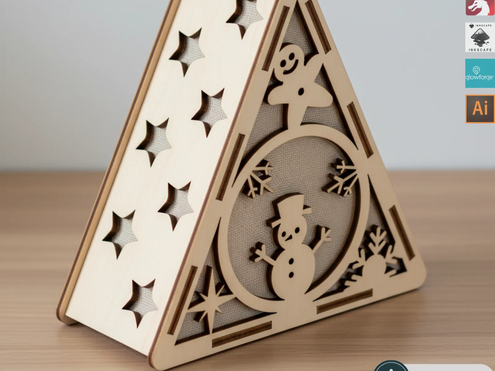 Laser cut and engrave | Laser Cut Triangle Candle Holders - Tabletop ...