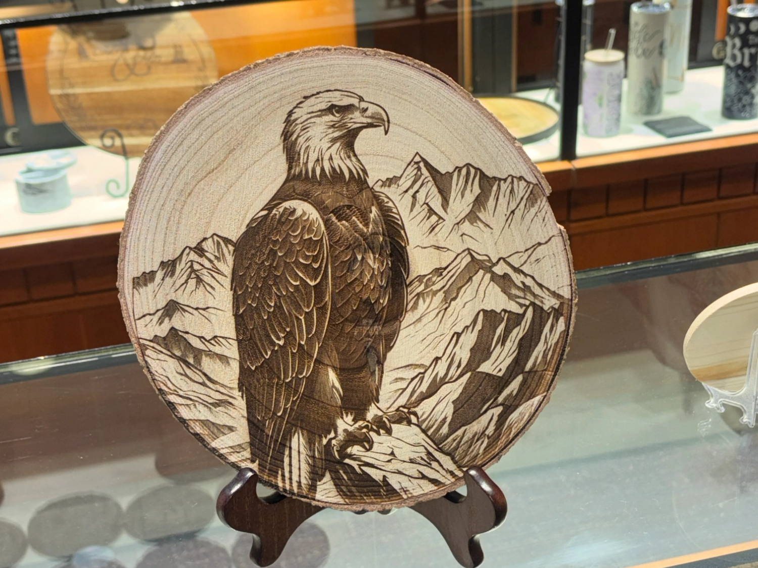 Bald Eagle Mountain Scene – Laser Engraving File (SVG, PNG, XCS ...