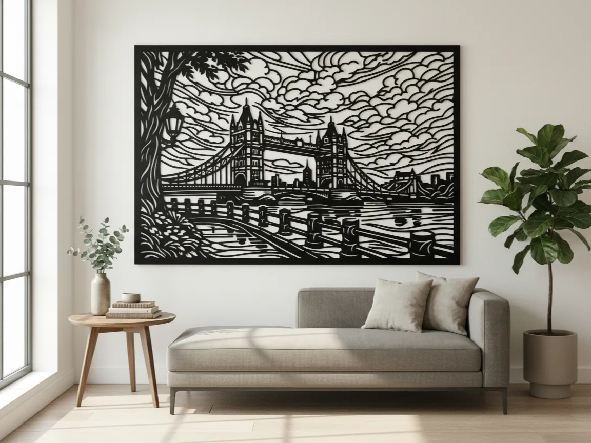 Laser cut and engrave,Blade cut | Laser Cut Landscapes Wall Art Decor ...