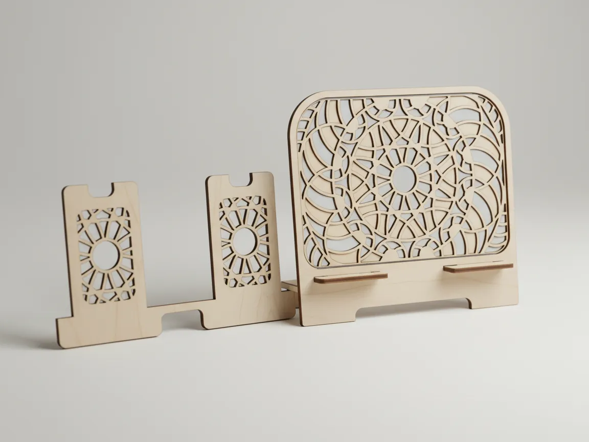 Tablet Holder Design 7, MDF 4mm | Free Files - Atomm