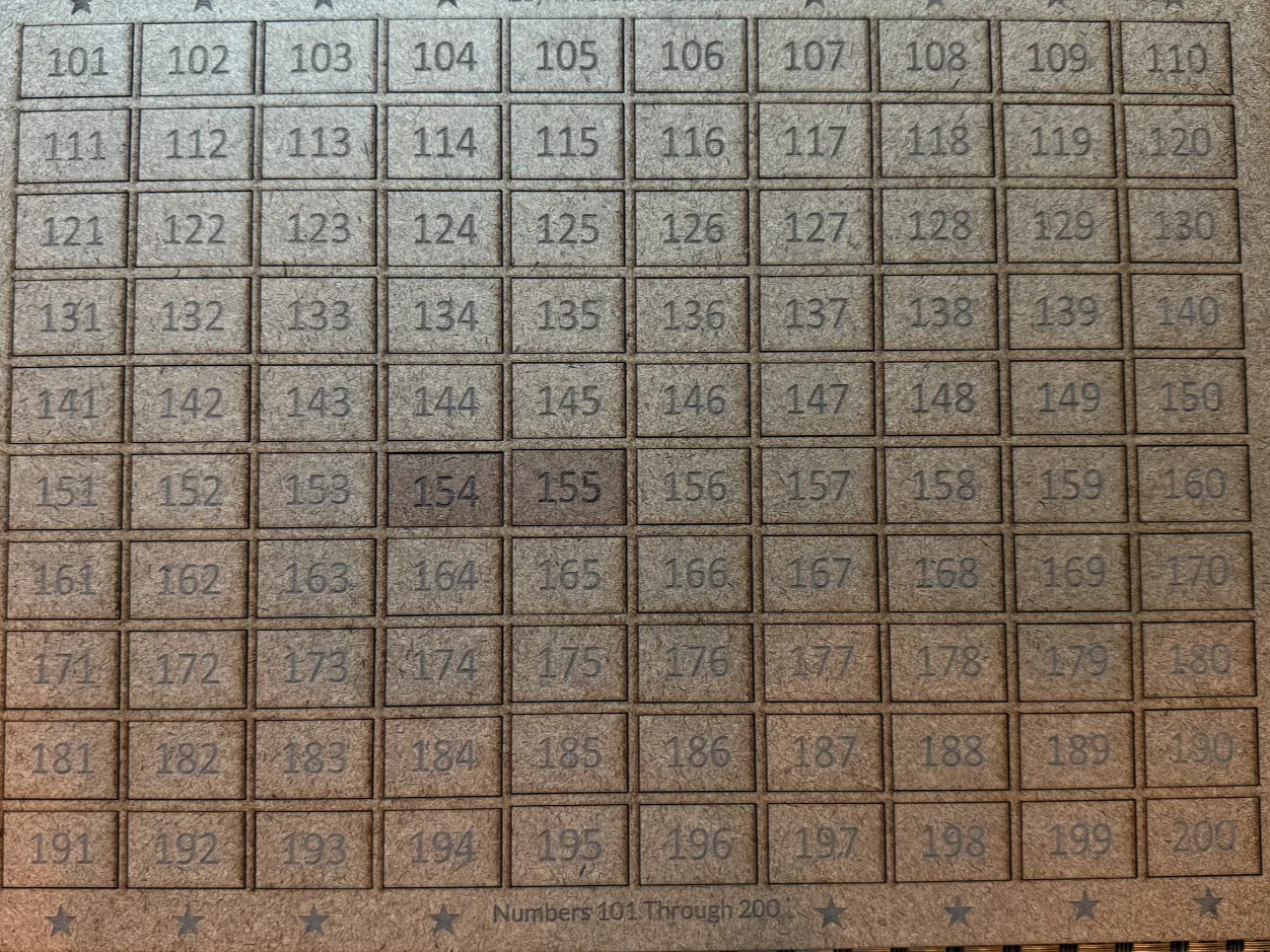 Laser cut and engrave | Laser Cut Wood Number Tiles 1 Through 200 ...