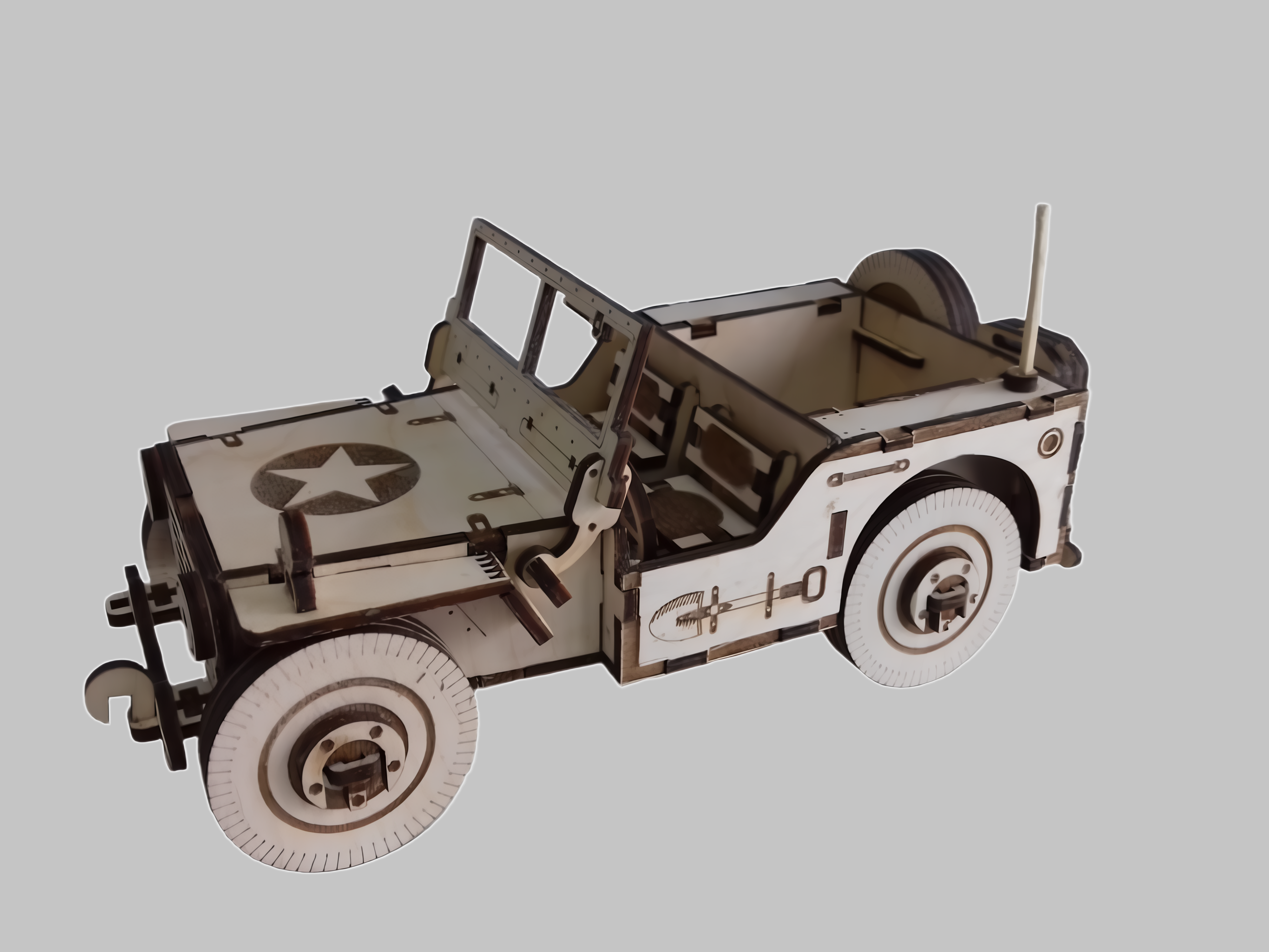 Laser Cut Jeep 3D Free Vector | Free Files - Atomm