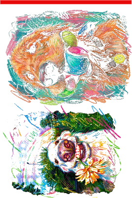 Crayon style design image of a dog | Free Files - Atomm