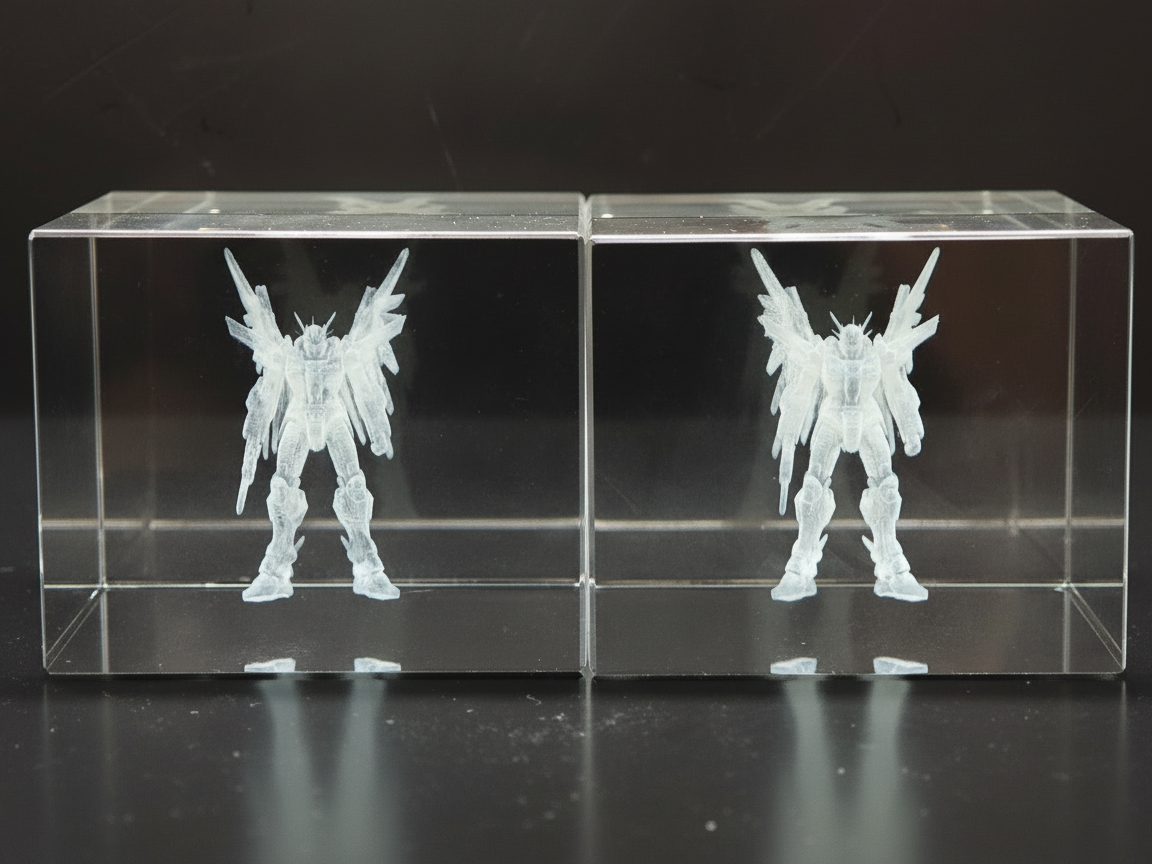Laser Engraved 3D Gundam - Two Effects | Free Files - Atomm