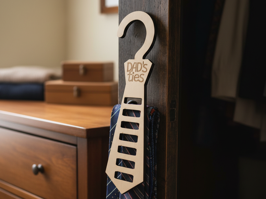 Two Styles of Dad's Wooden Necktie Hanger | Free Files - Atomm