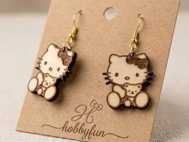 Hello Kitty and Teddy Bear Dangle Earrings | Free Files - Atomm