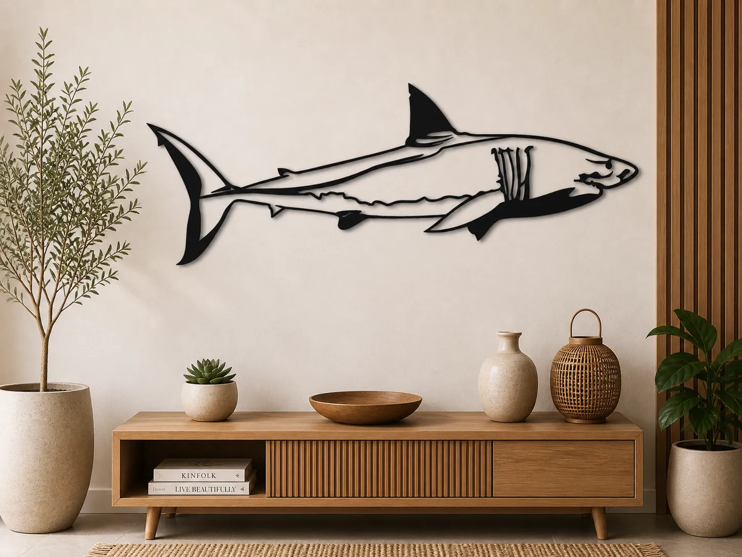 Shark Wall Art SVG | Great White Shark Decor | Ocean Wall Art SVG ...