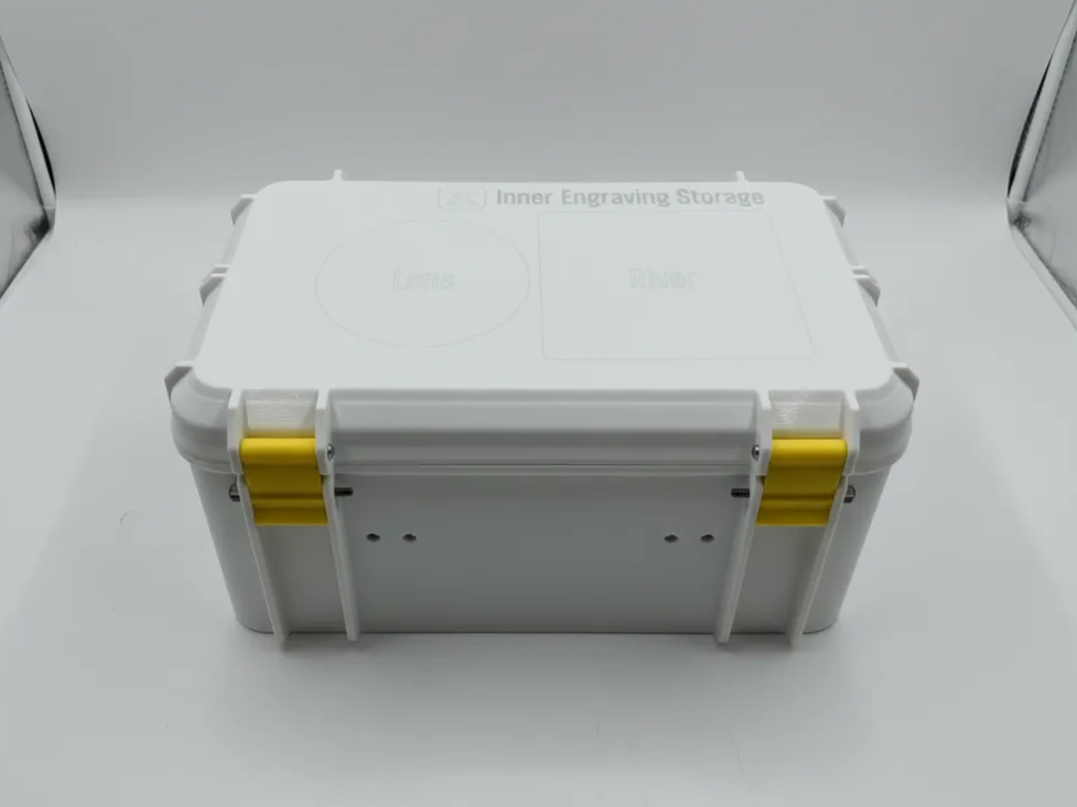 F2 Ultra UV Inner engraving Lens and stand storage box labels and graphics.