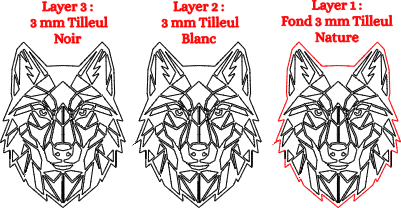 Tête de loup géométrique murale | Free Files - Atomm