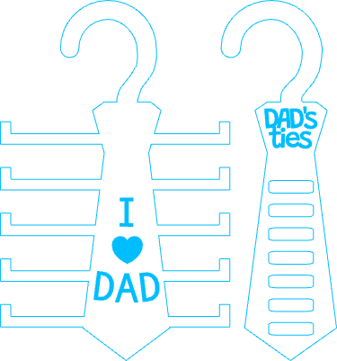 Two Styles of Dad's Wooden Necktie Hanger | Free Files - Atomm