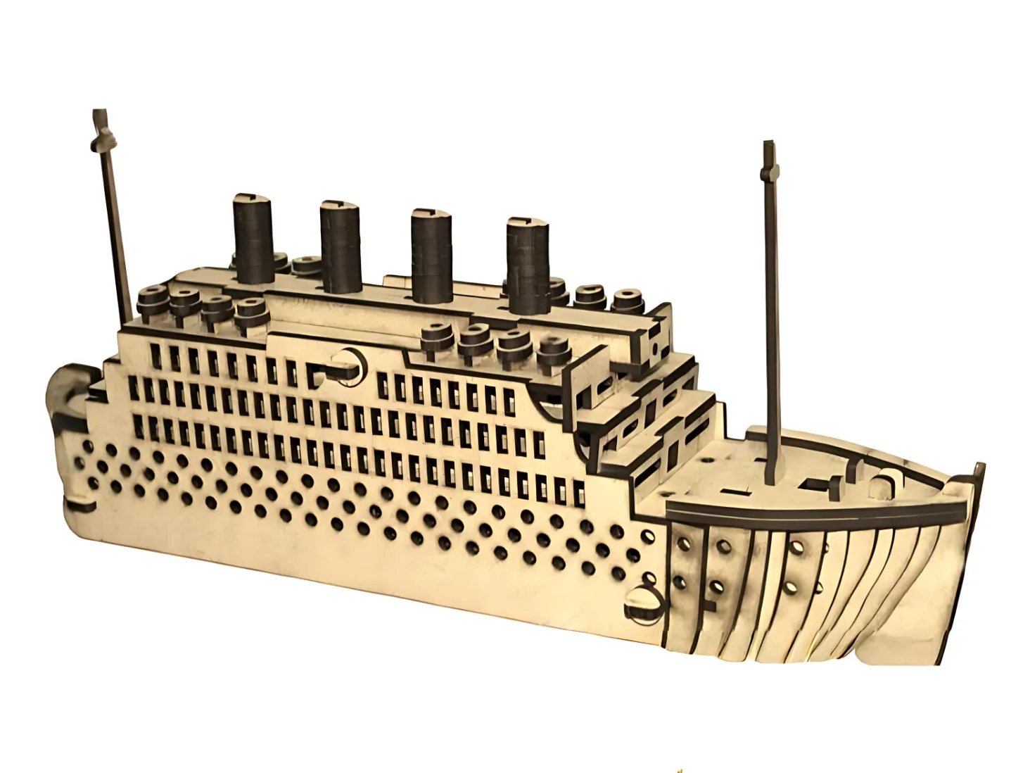 Titanic Ship 3D Puzzle SVG File | Laser Cut Template | Glowforge ...