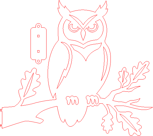 3D Tree branch silhouette decor. Owl tree stake laser cut files ...