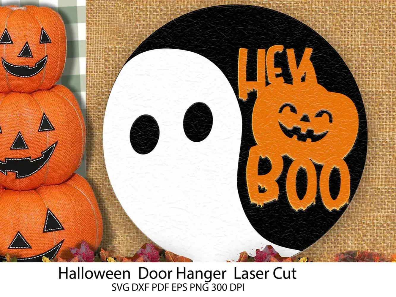 Laser cut and engrave | Halloween Door Hanger Laser Cut Ghost and ...